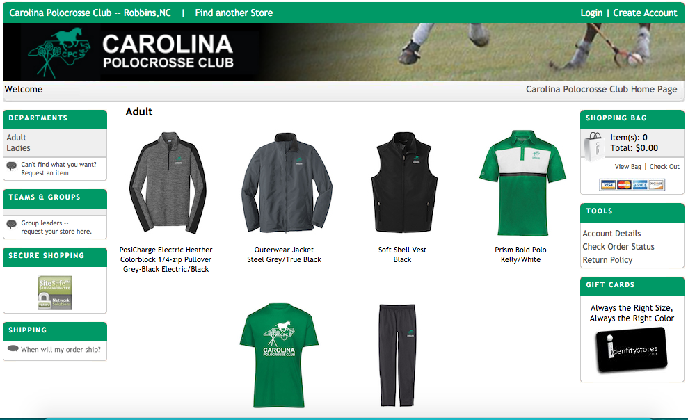 The CPC Gear Store is now open! | Carolina Polocrosse Club